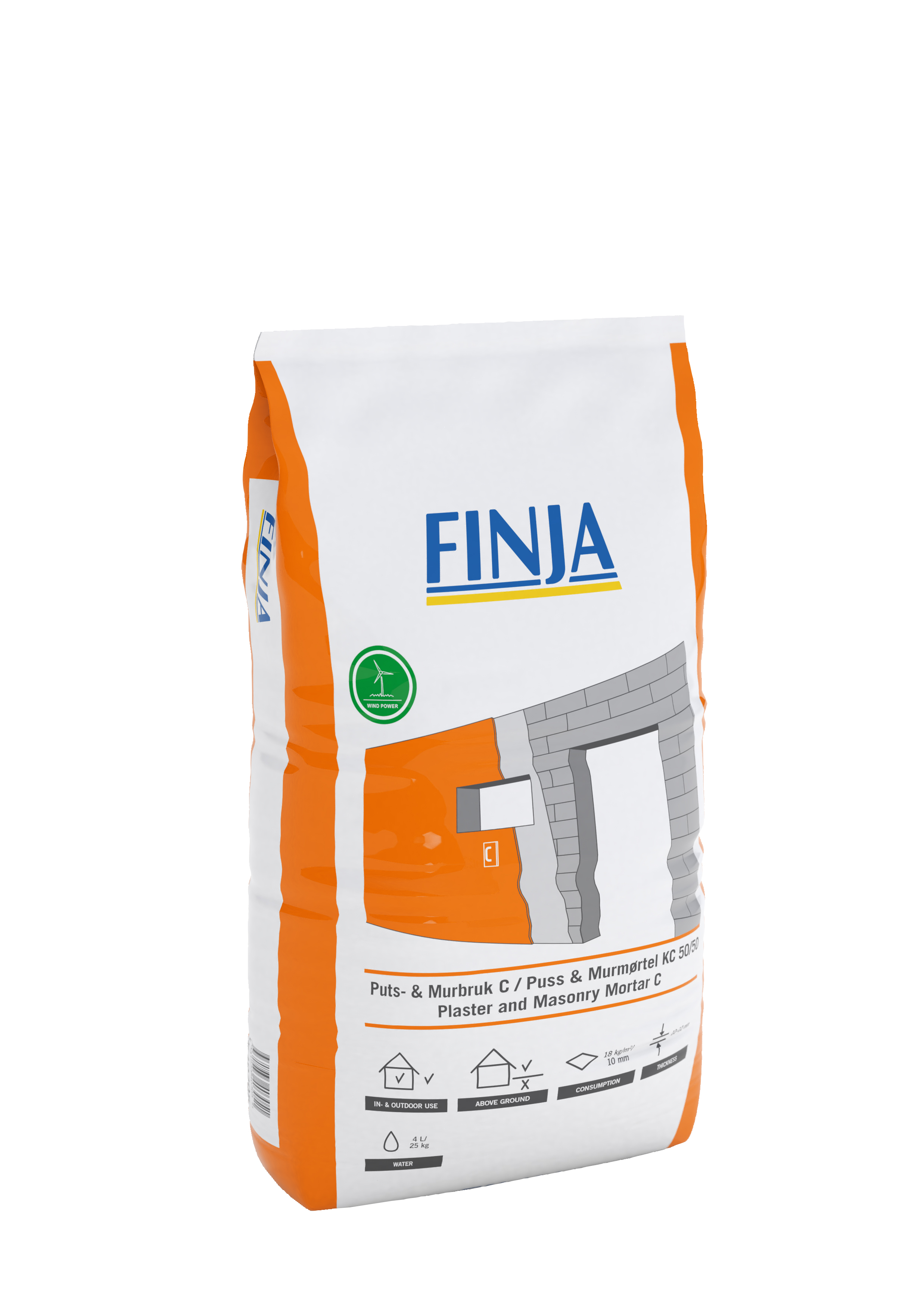 Puts- och Murbruk C – ett mur- och putsbruk från Finja