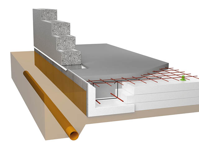 Gjuta grund med kantelement – Finja